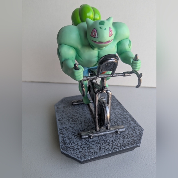 Pokemon | Toys | Pokemon Bulbasaur Cycling Figure Green And Gray | Poshmark